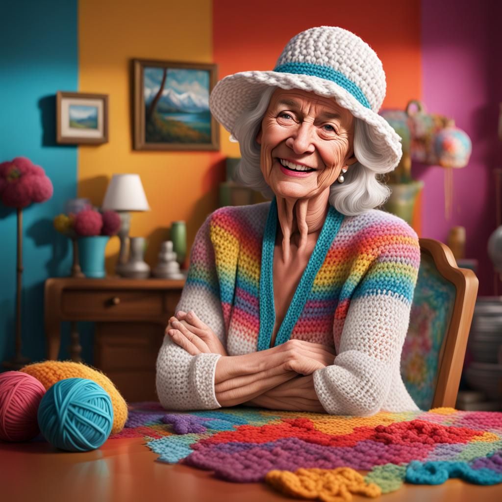 Crochet Fanatic - AI Generated Artwork - NightCafe Creator