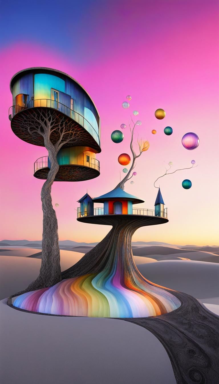 Modern Vaporwave Haus - AI Generated Artwork - NightCafe Creator