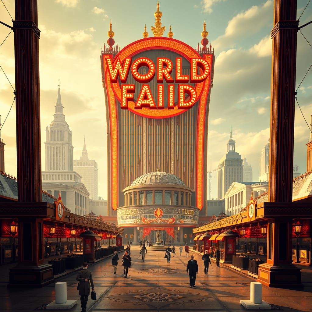 Elegant Art Deco World's Fair Poster, 1930s in Stu... - AI Art