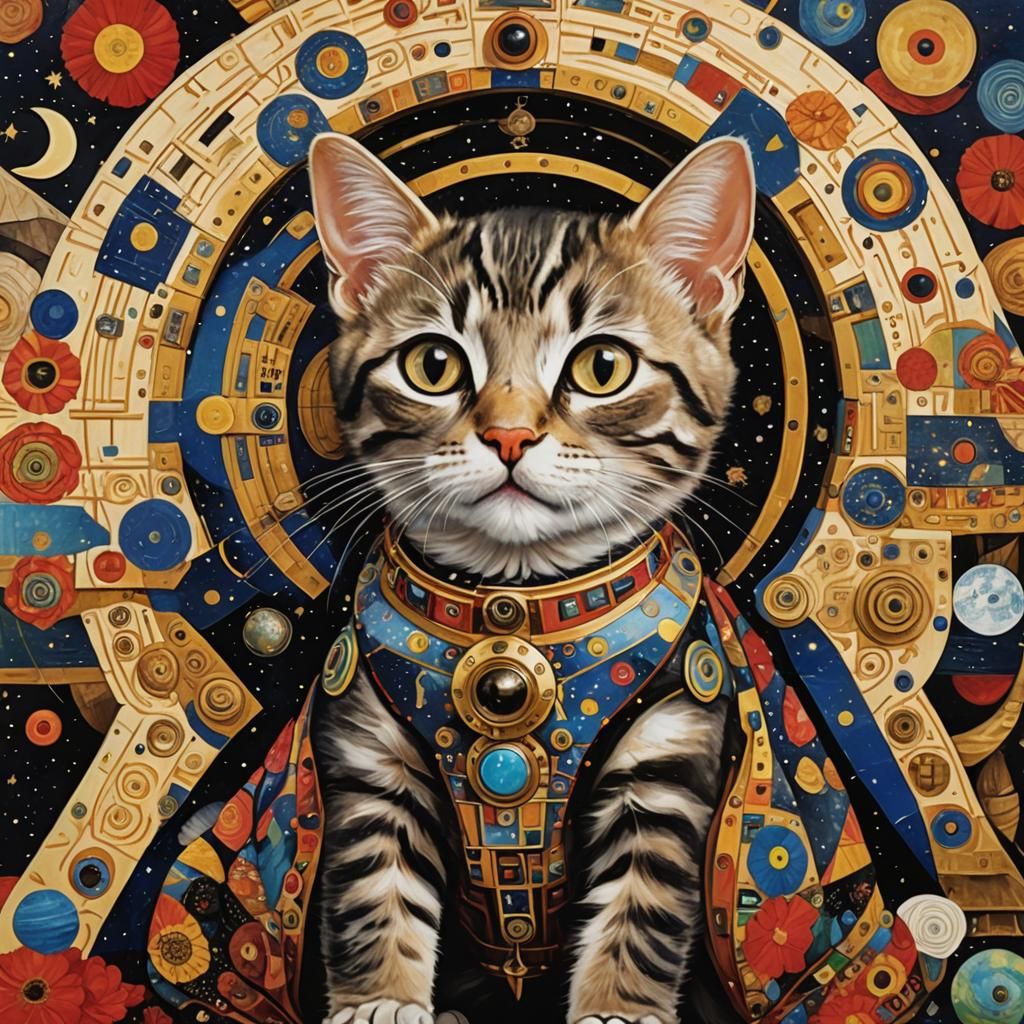 kahlo kitten klimt spaceship gigeresque - AI Generated Artwork ...