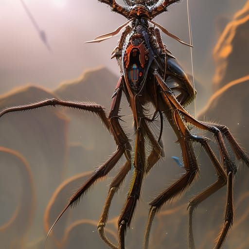 imposing humanoid, spider-like sentient extraterrestrial species ...