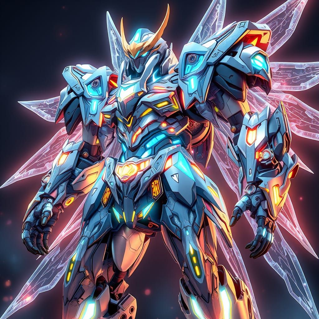 Majestic Mecha Exosuit in Anime-Inspired 3D Art St... - AI Art
