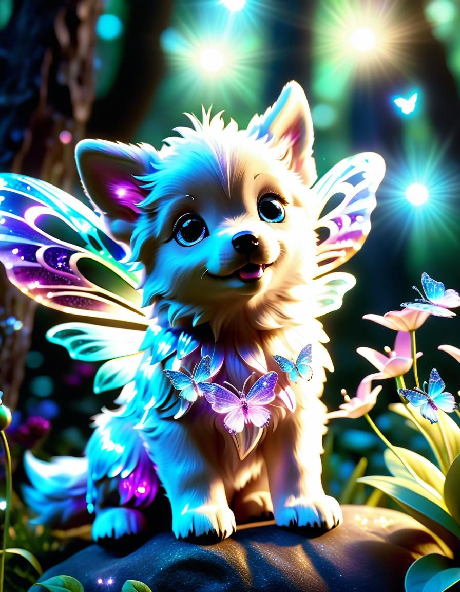 Fairy Wolf - AI Generated Artwork - NightCafe Creator