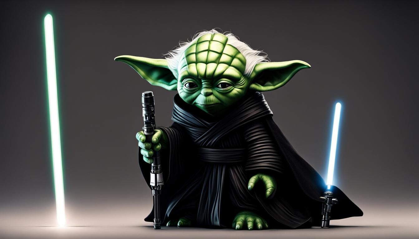 emo::yoda as kylo ren::star wars:: dramatic lighting::insanely ...