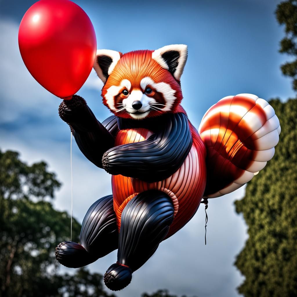 Red Panda Balloon Animal - AI Generated Artwork - NightCafe Creator