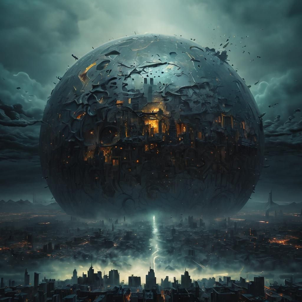 Surreal liminal space type melting cities. intricate details, HDR ...
