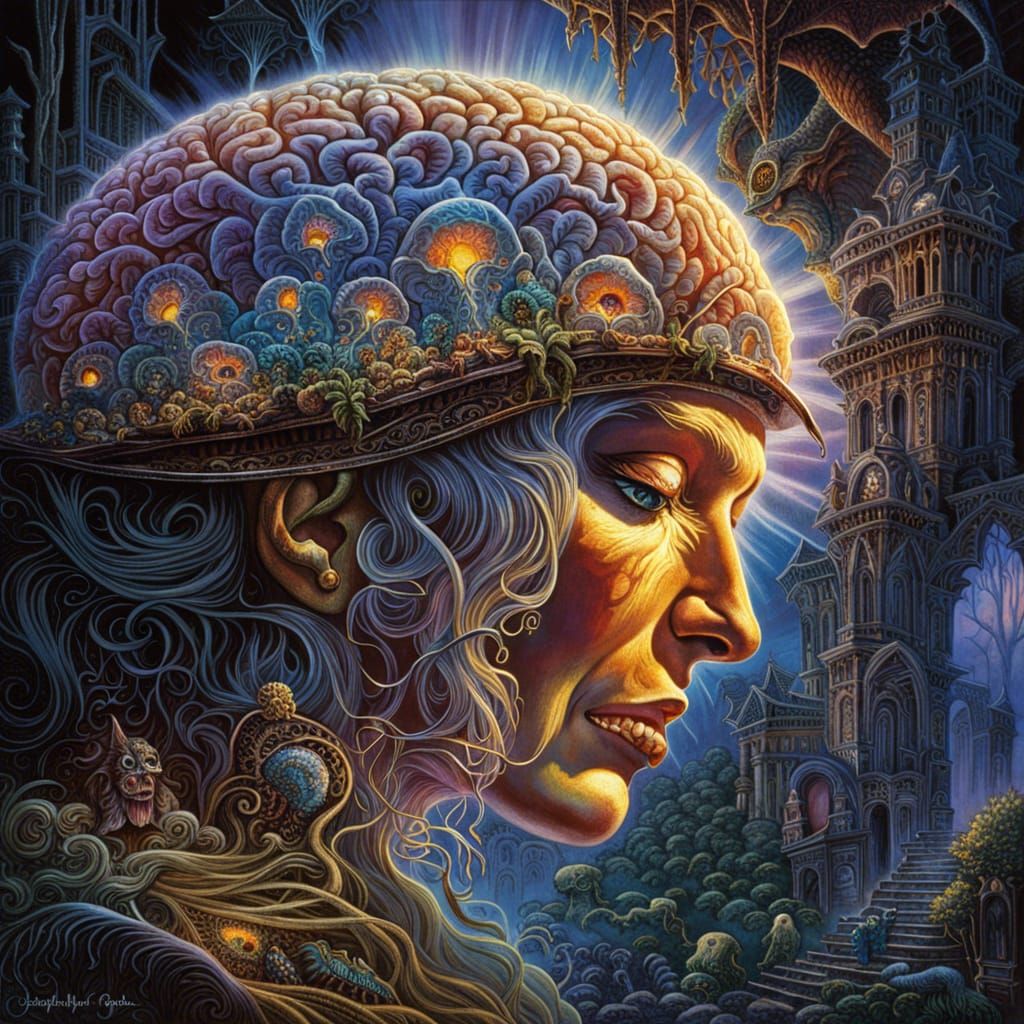 "Brain Damage" horror by Josephine Wall Kelly Freas Killian Eng: dark ...