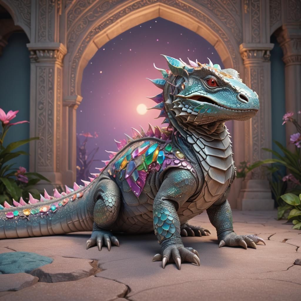 Princess Fifi the Komodo Dragon - AI Generated Artwork - NightCafe Creator
