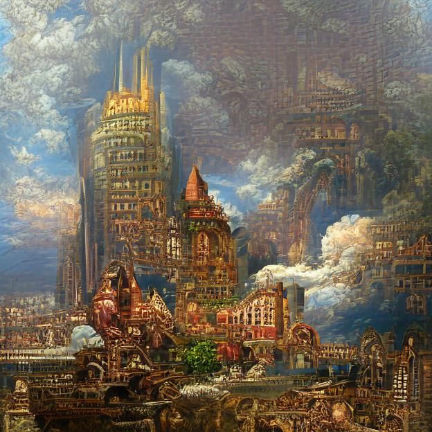 Decopunk City (Base) - AI Generated Artwork - NightCafe Creator