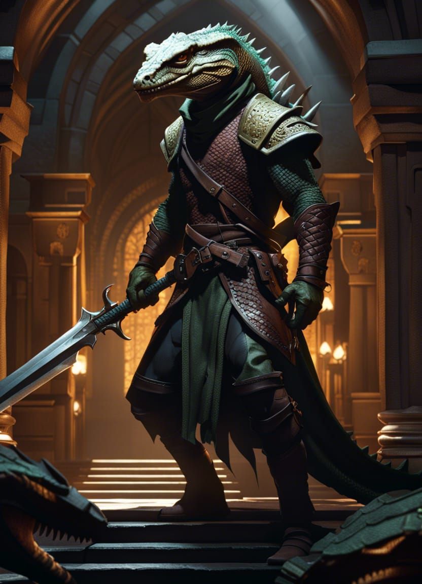 tall male lizardfolk - AI Generated Artwork - NightCafe Creator