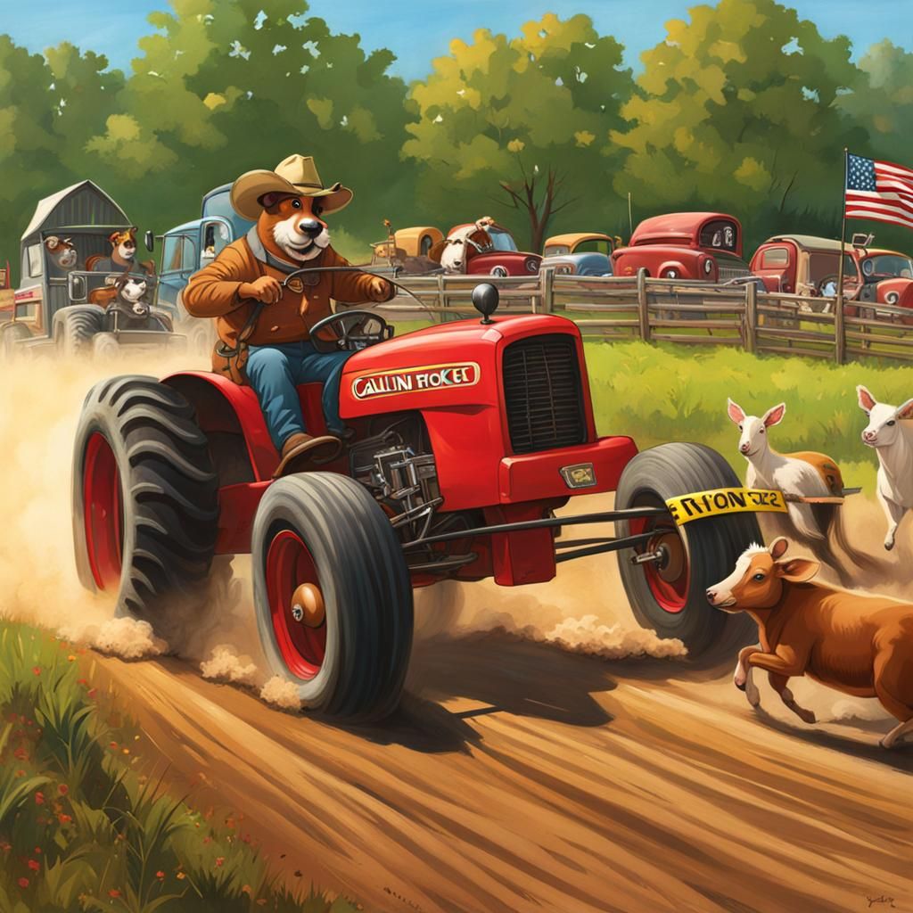 Calvin Tucker's Redneck Farm Animal Racing Icon (Wii) - AI Generated ...