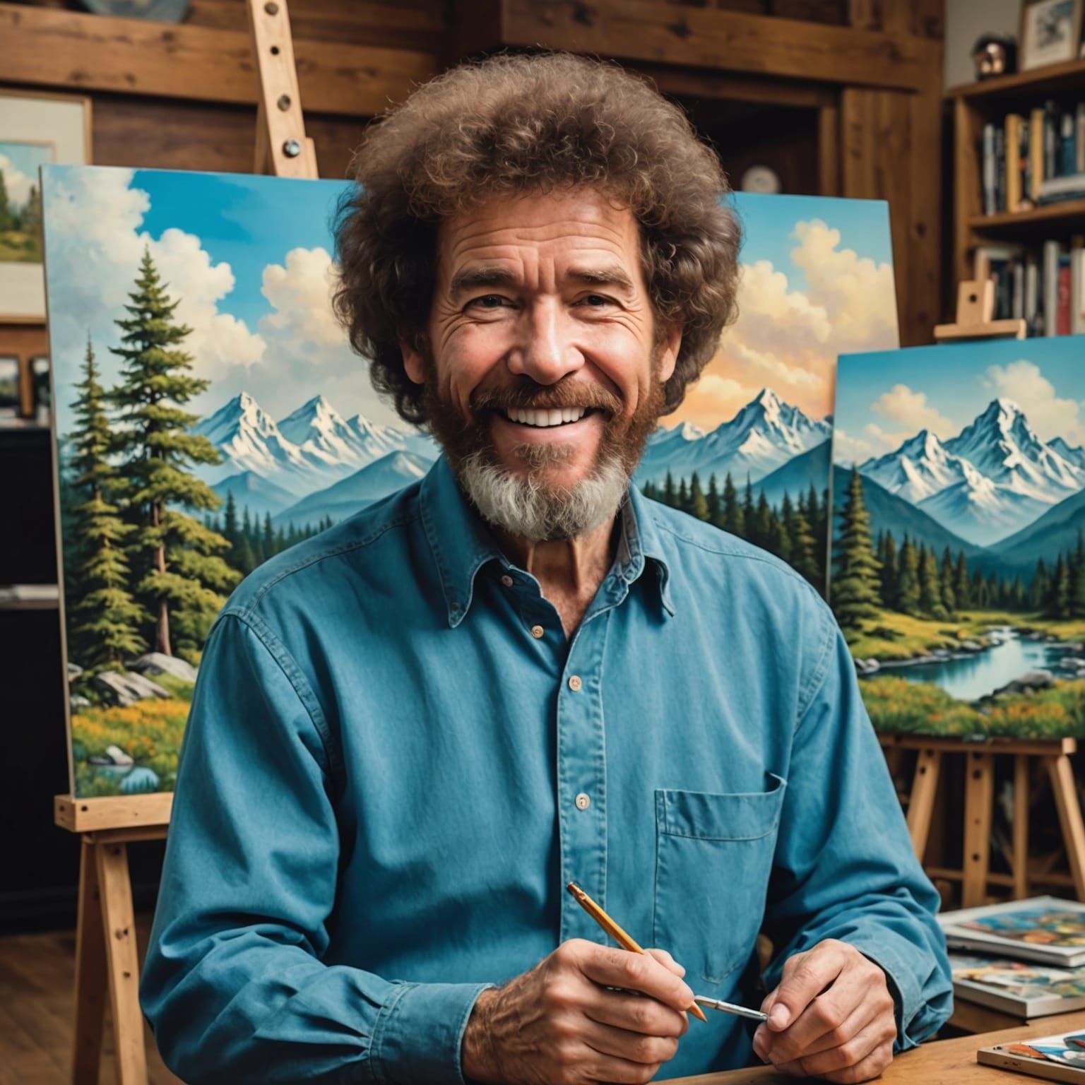What does Bob Ross look like today. - AI Generated Artwork - NightCafe ...