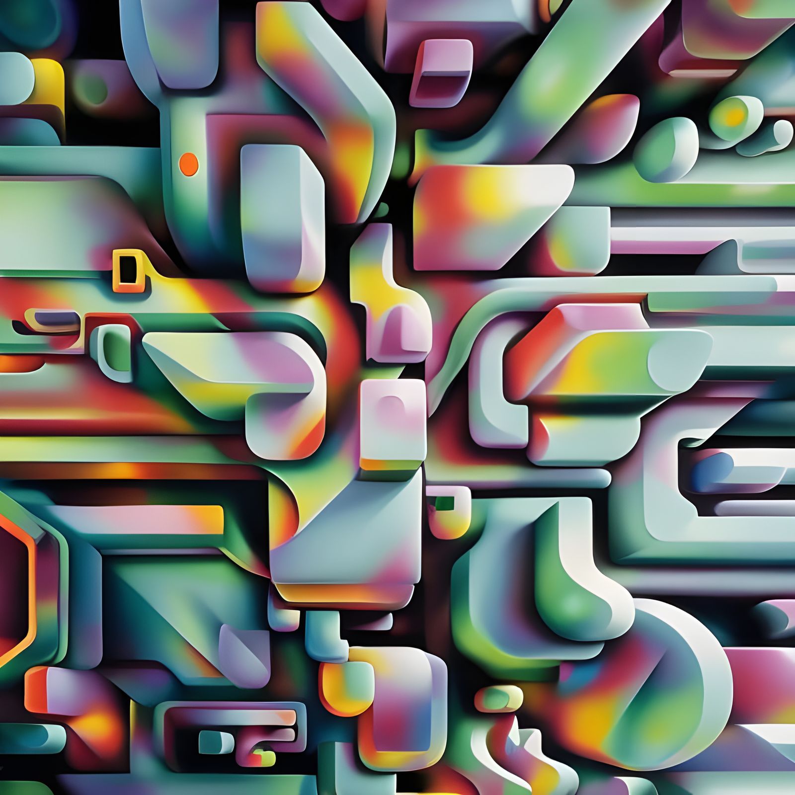Abstract geometric psychedelic modern art 04apr23 - AI Generated ...