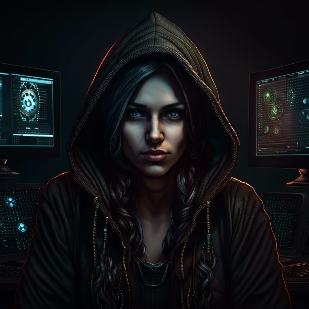 Computer hacker - AI Generated Artwork - NightCafe Creator