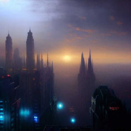 nighttime aesthetic, skyline lights, view from an upscale condo ...