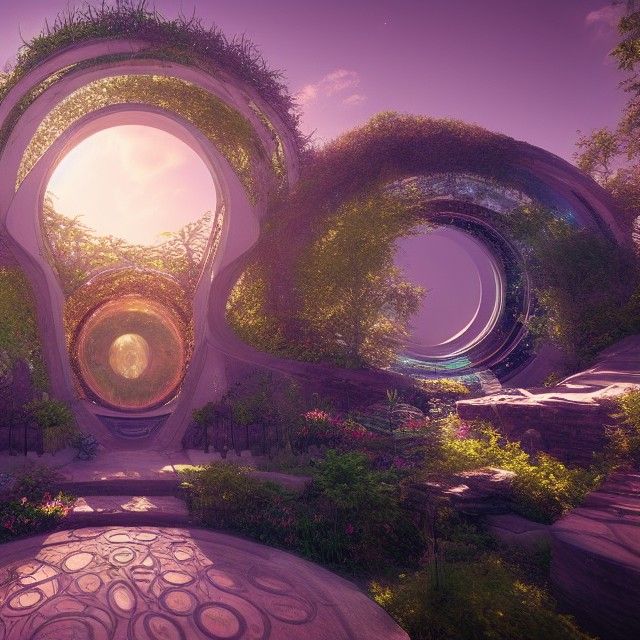 entrance to holographic inner-earth : r/nightcafe