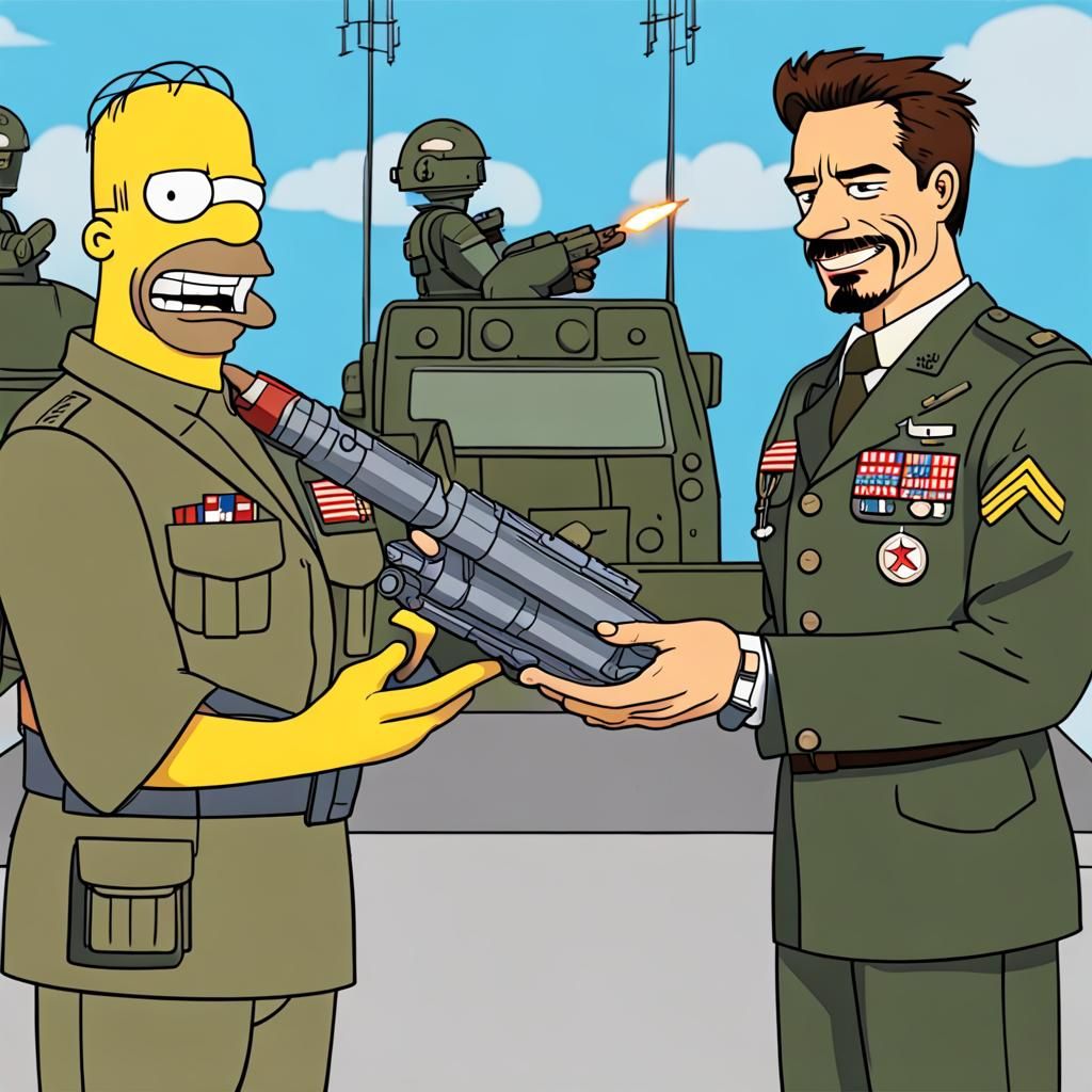 Tony Stark presenting the Jericho missile to the military in the style ...