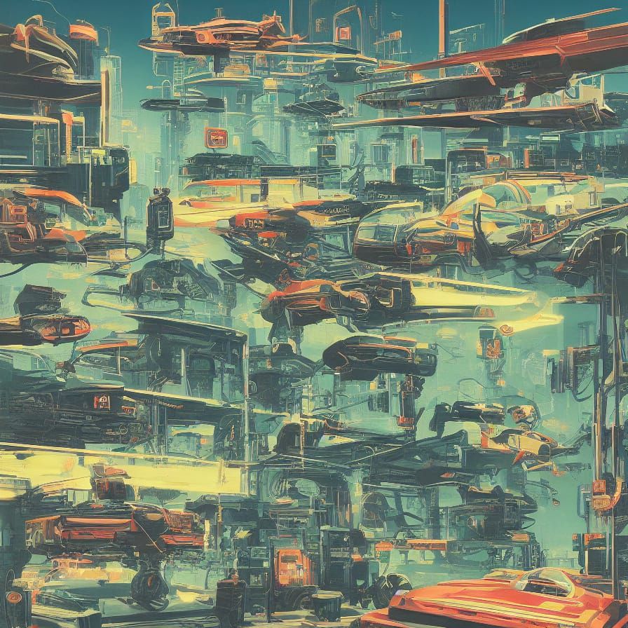 Retro Ratings Lists in Futuristic Nostalgia Style - AI Art