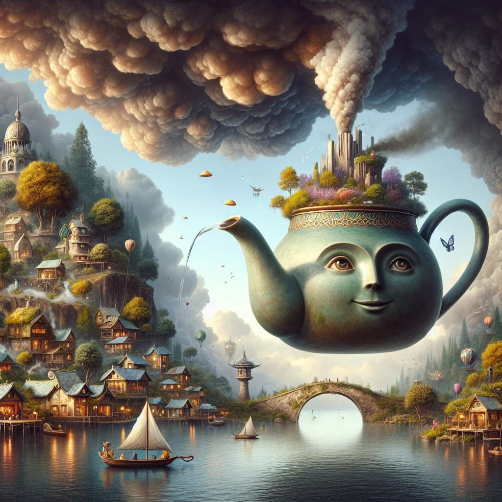 Teapot World - AI Generated Artwork - NightCafe Creator
