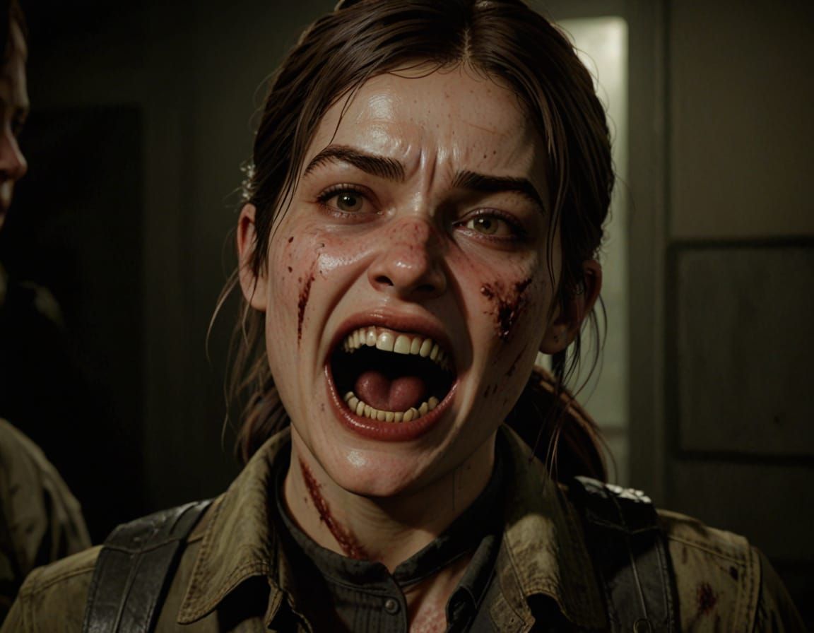 Vampire Ellie Williams in a Dark, Gothic Style - AI Art