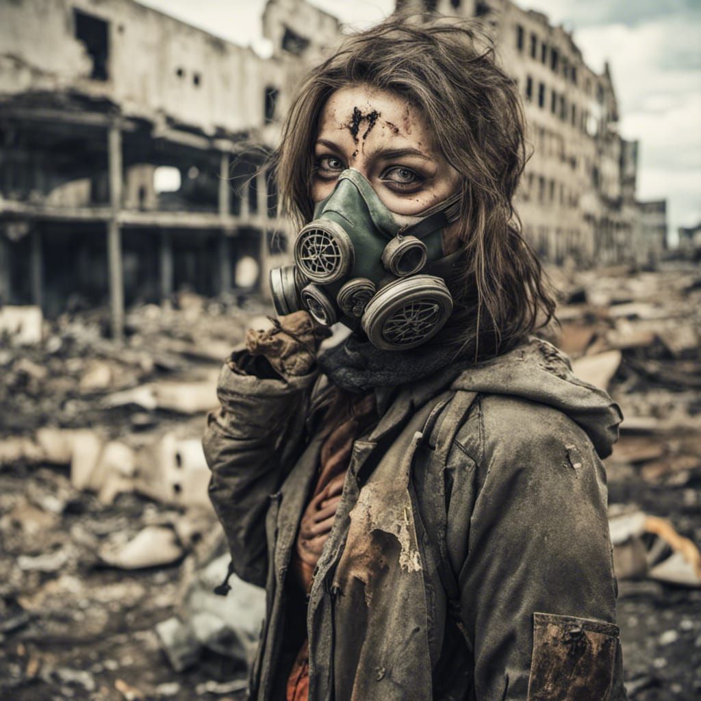 post apocalyptic Young woman survived - AI Generated Artwork ...