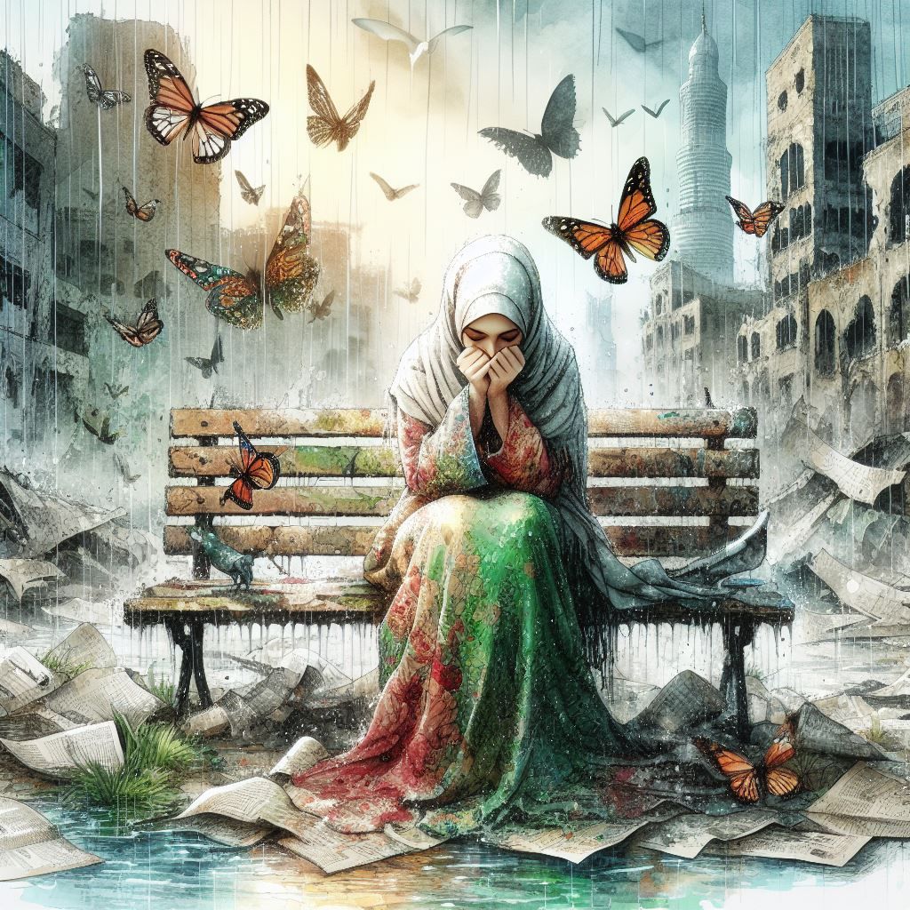 Woman of Allah (#CeaseFireNow) - AI Generated Artwork - NightCafe Creator
