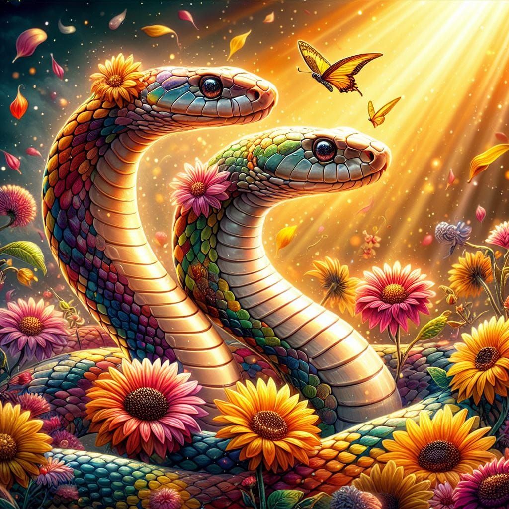 Splendid Snakes - AI Generated Artwork - NightCafe Creator