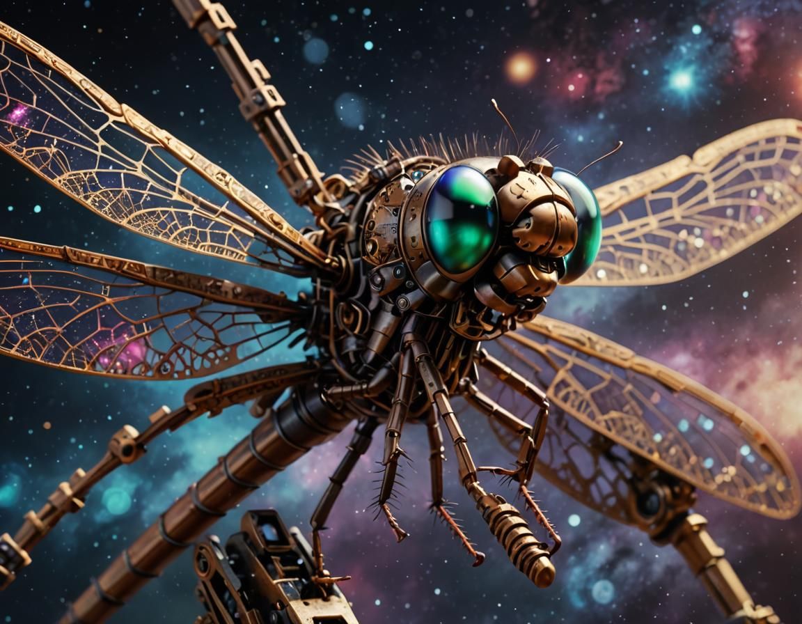 Mecha Dragonfly - AI Generated Artwork - NightCafe Creator