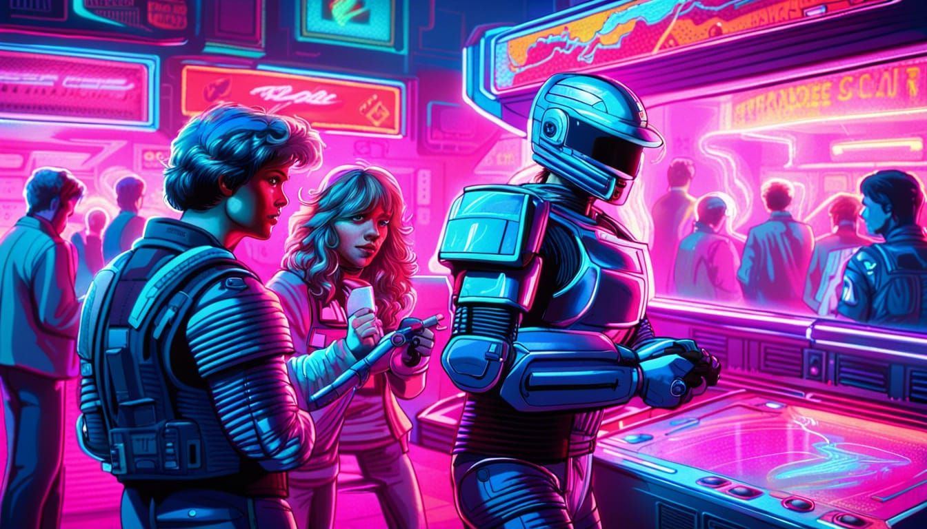 1980s arcade - AI Generated Artwork - NightCafe Creator