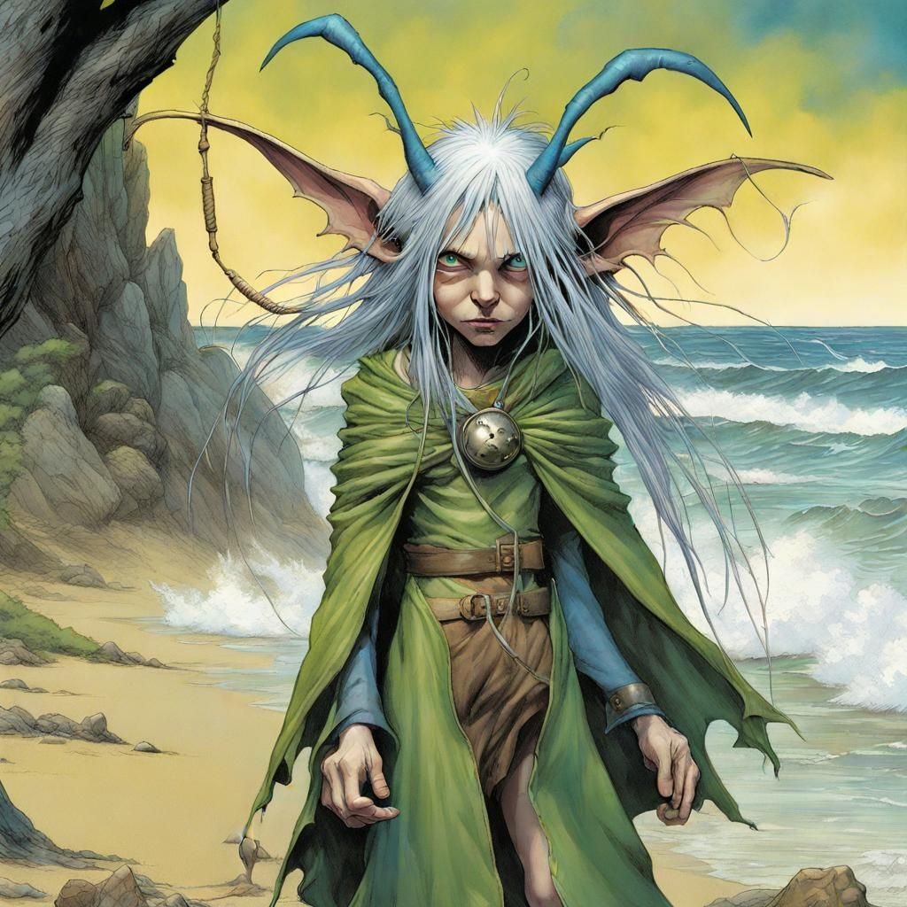 Dream Vacation ~ Mischievous Wizard on a Beach Vacation - AI Generated ...