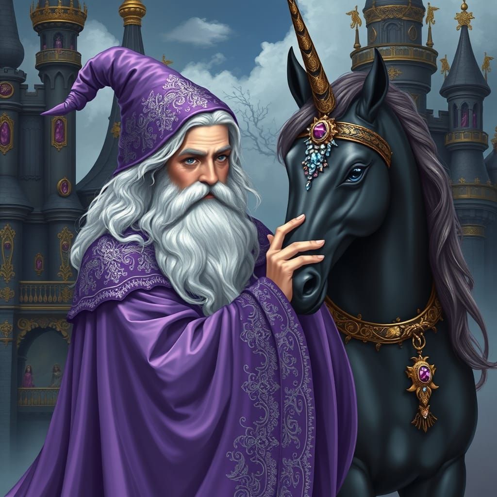 A Peaceful Wizard And A Unicorn - Ethereal Wizard and Unicor...