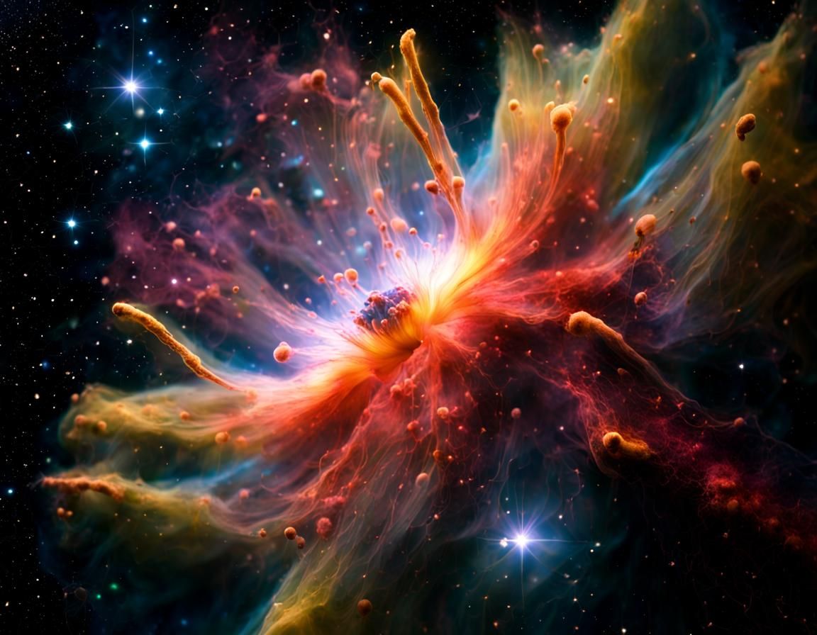 Flower nebula c - AI Generated Artwork - NightCafe Creator