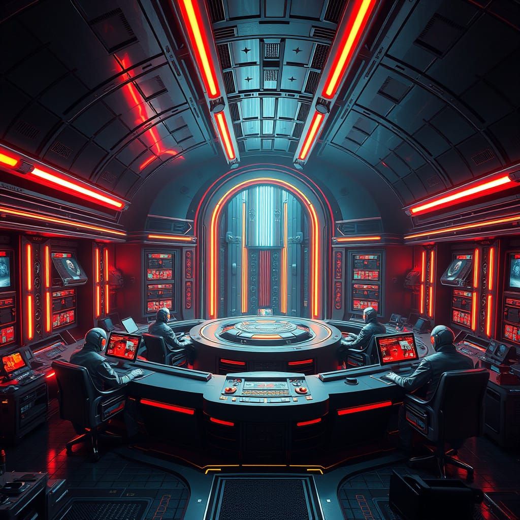 A colossal computer with blinking tube lights