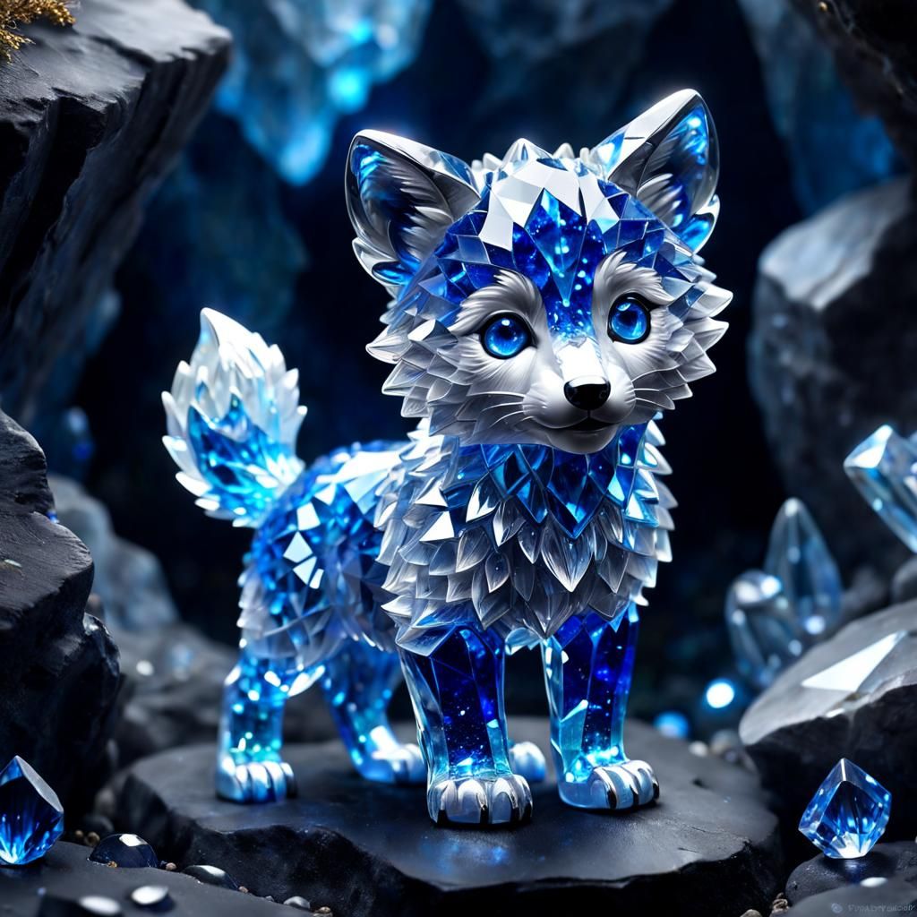Crystal Wolf - AI Generated Artwork - NightCafe Creator