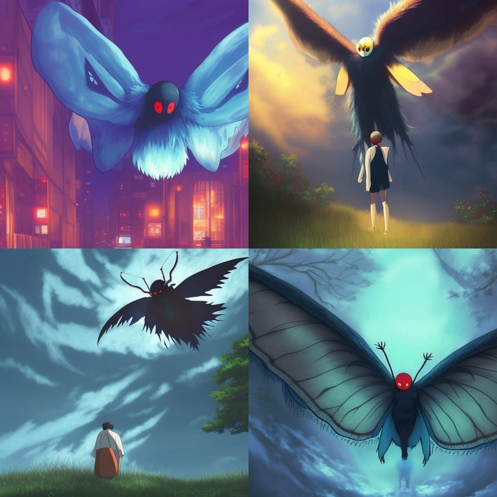 Mothman happy birthday - AI Generated Artwork - NightCafe Creator