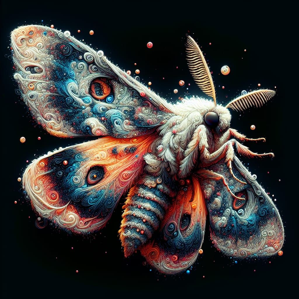 The Cosmic Moth - AI Generated Artwork - NightCafe Creator
