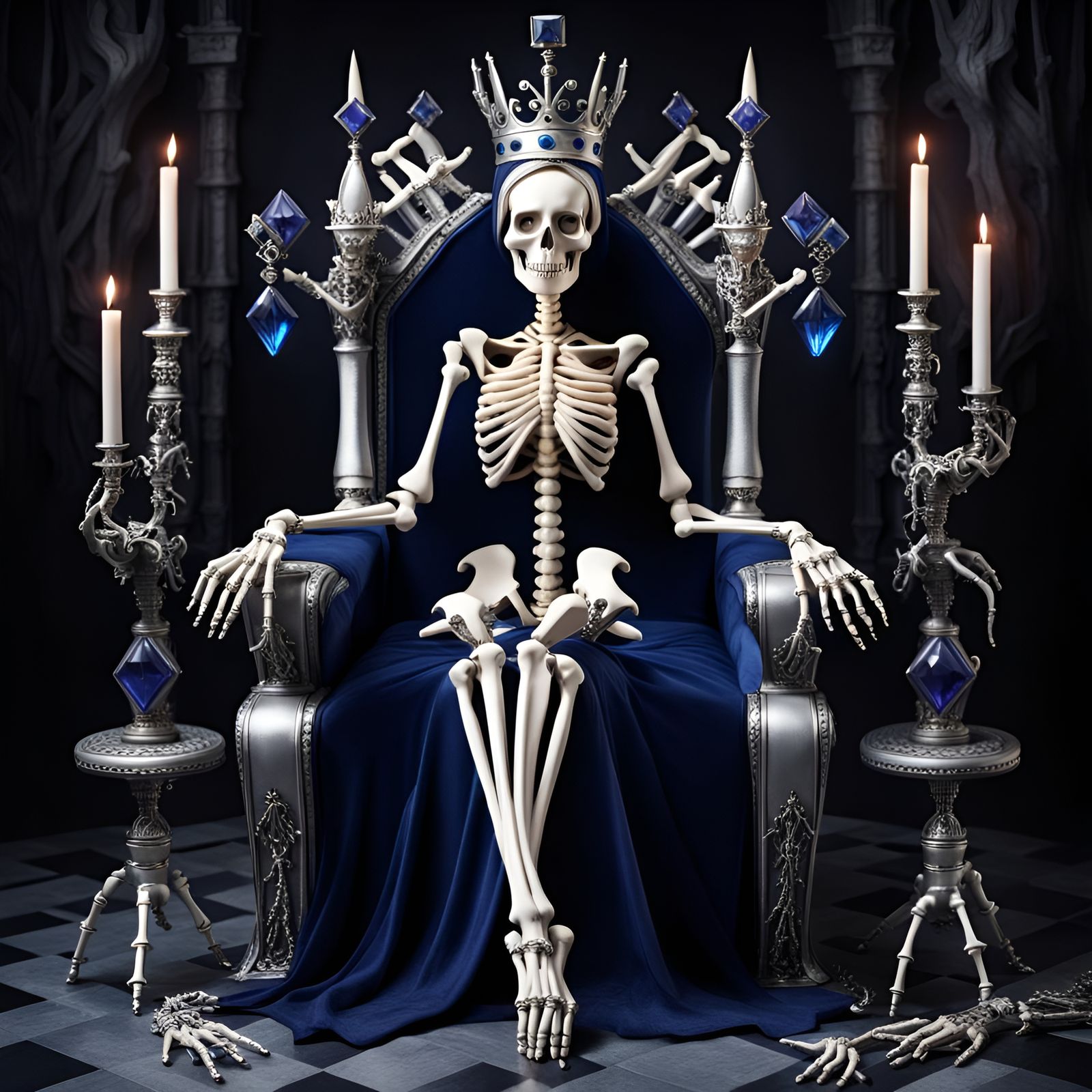 The Skeleton Queen - AI Generated Artwork - NightCafe Creator