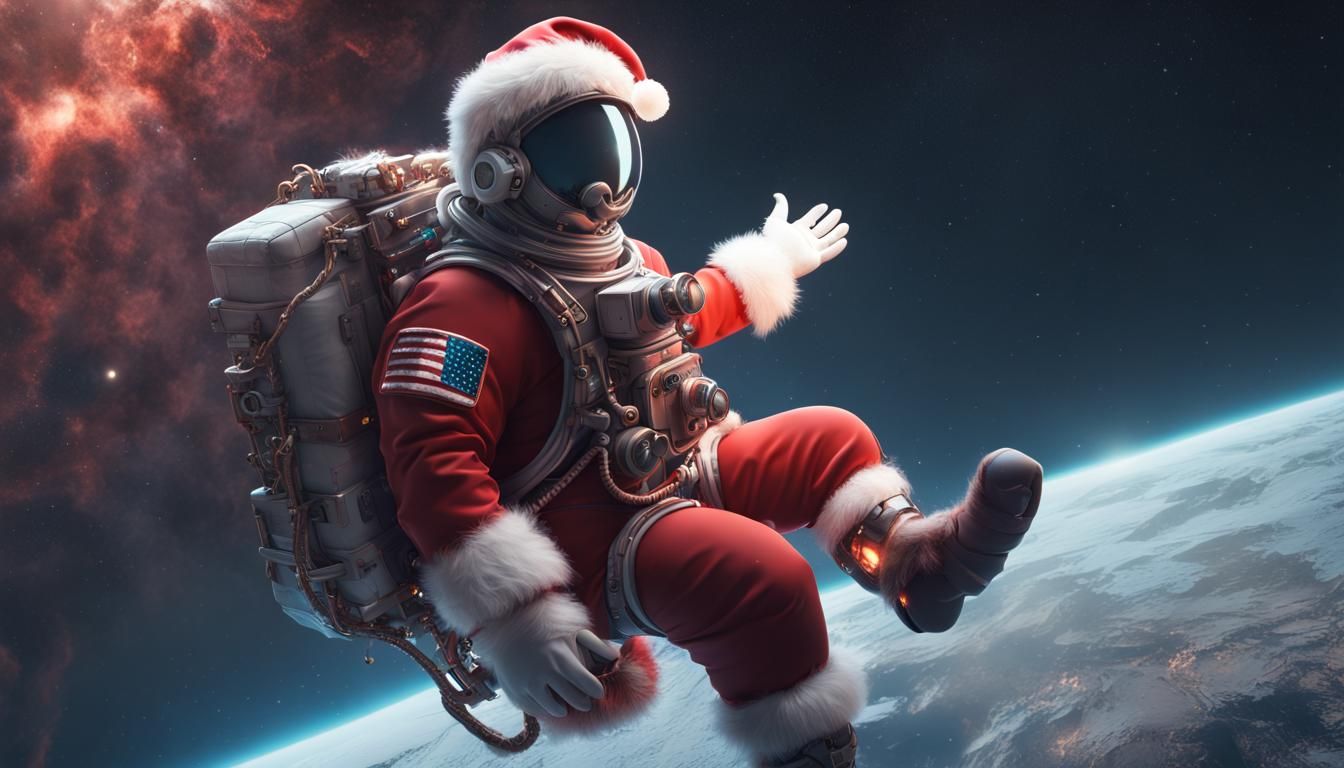 santa claus astronaut - AI Generated Artwork - NightCafe Creator