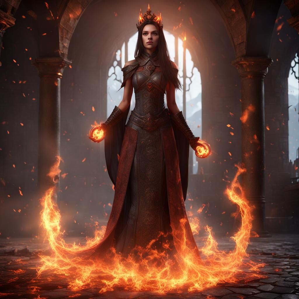 Queen of Embers - AI Generated Artwork - NightCafe Creator