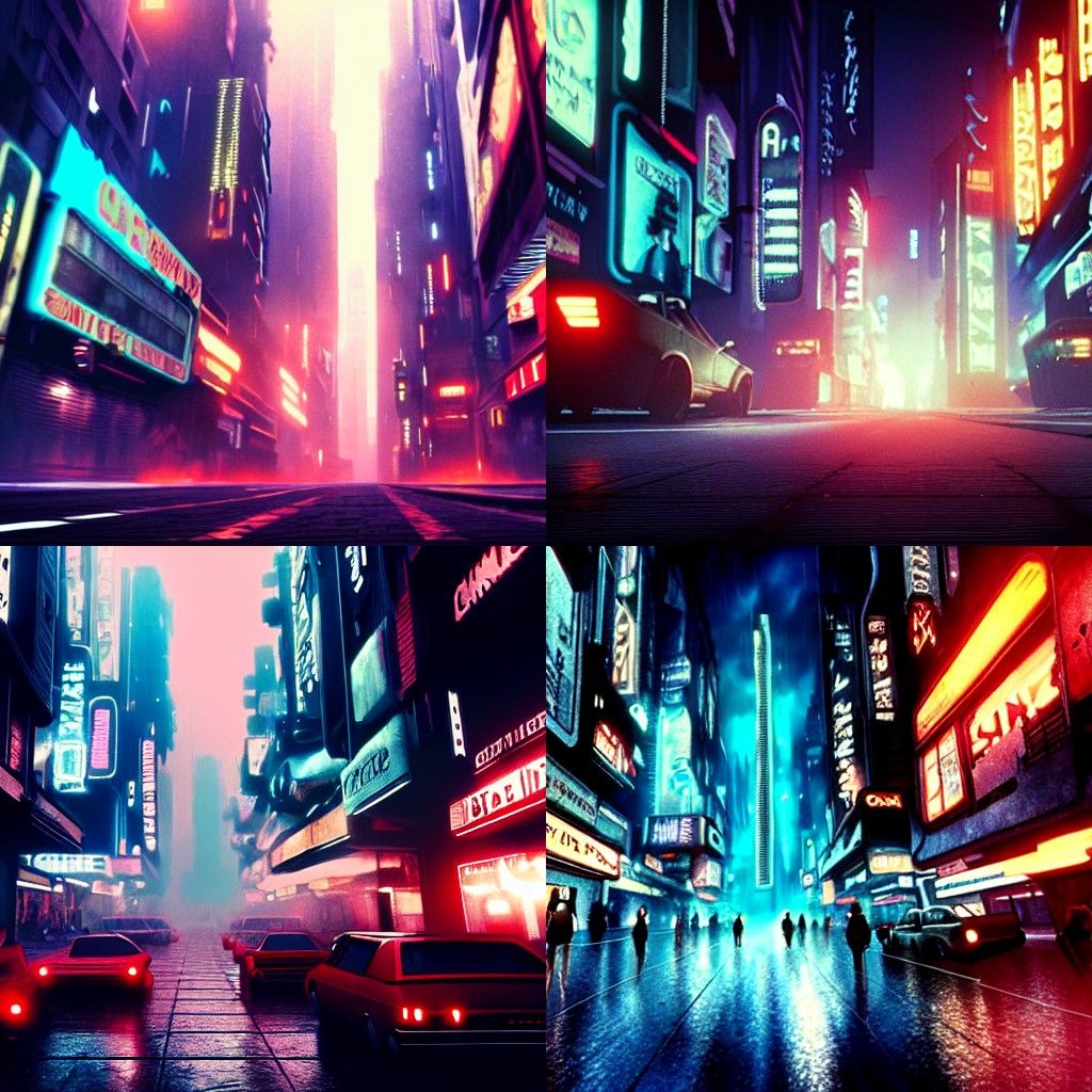 Cinematic Blade runner City street - AI Generated Artwork - NightCafe ...