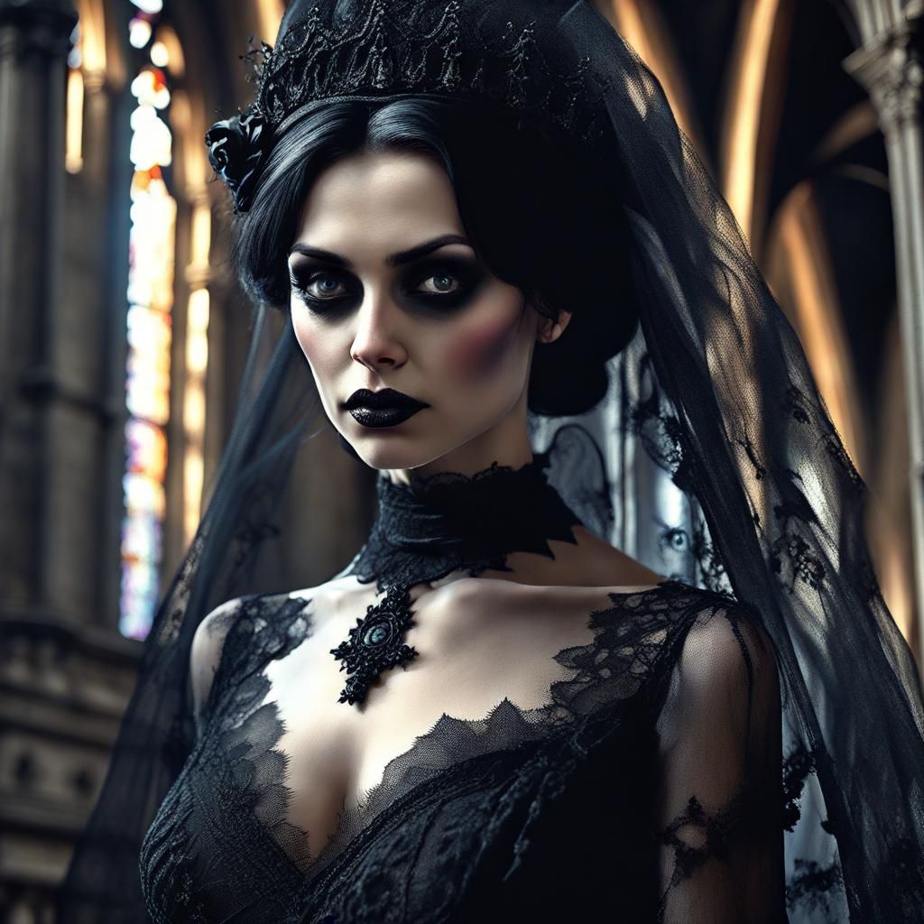 Gothic Bride - AI Generated Artwork - NightCafe Creator