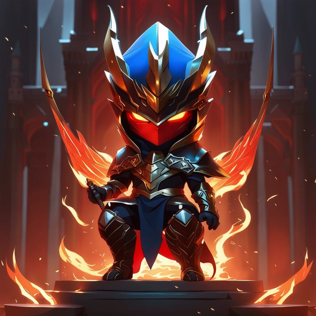 Humanoid chibi Dragon king of darkness - AI Generated Artwork ...