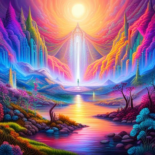 Whimsical Fairy Wonderland - with some synthwave - AI Generated Artwork ...