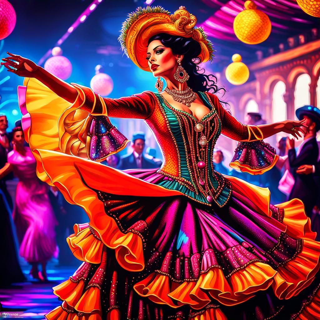 gypsy woman dancing - AI Generated Artwork - NightCafe Creator