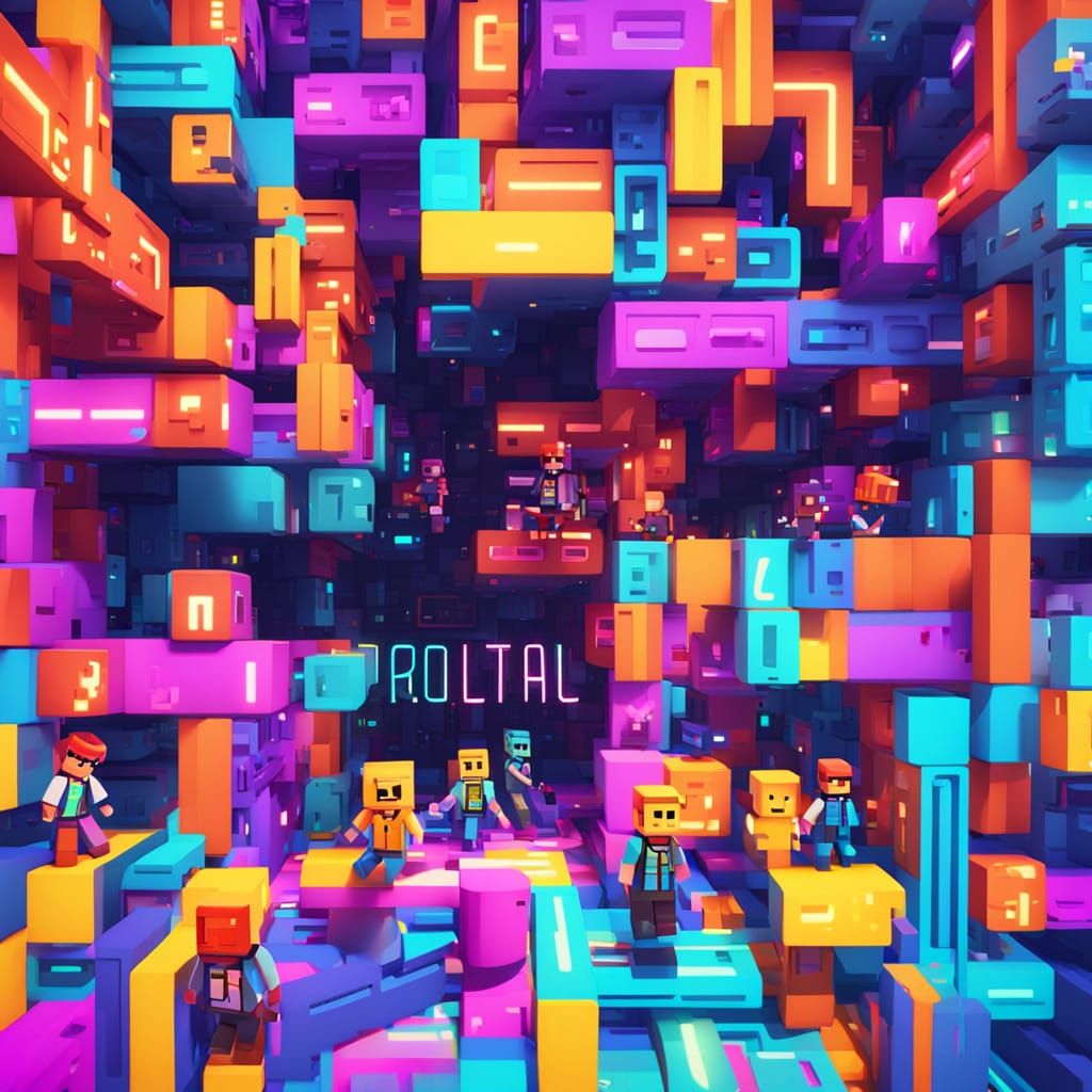 Roblox, group of diverse avatars co-creating an obby