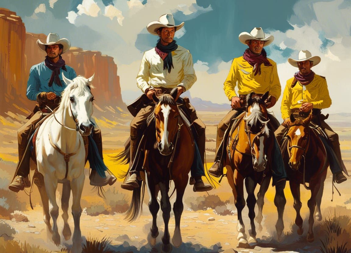 Cowboys - Dalton Brothers - AI Generated Artwork - NightCafe Creator