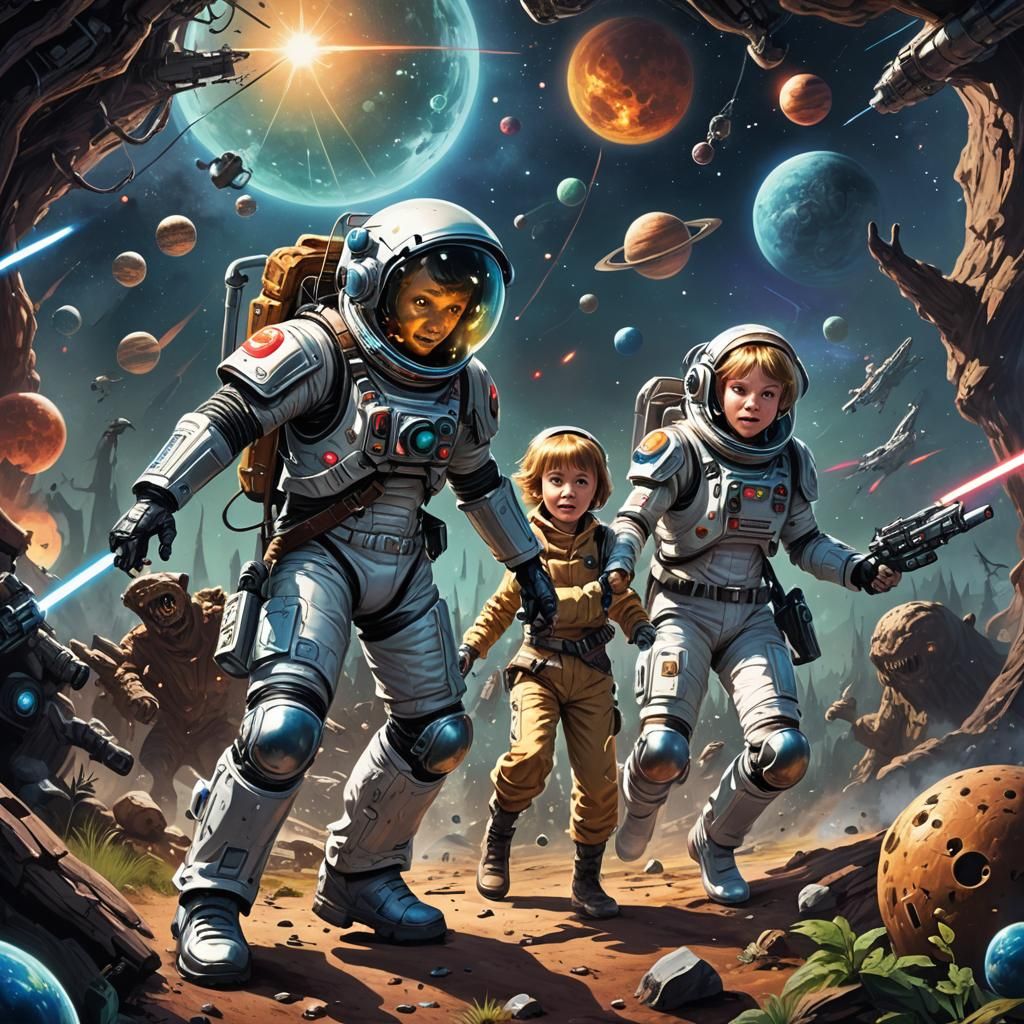 Hansel, Gretel & Johan Lost in Space #1 - AI Generated Artwork ...