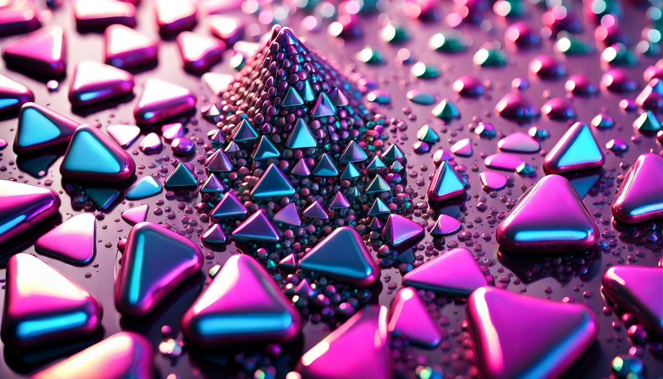 Melting triangles - AI Generated Artwork - NightCafe Creator