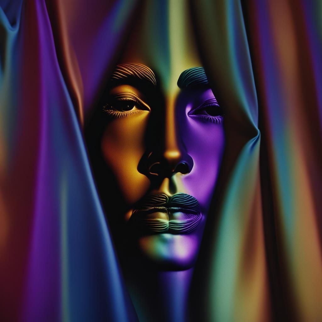 Chromatic Glowing mercury forming human face - AI Generated Artwork ...