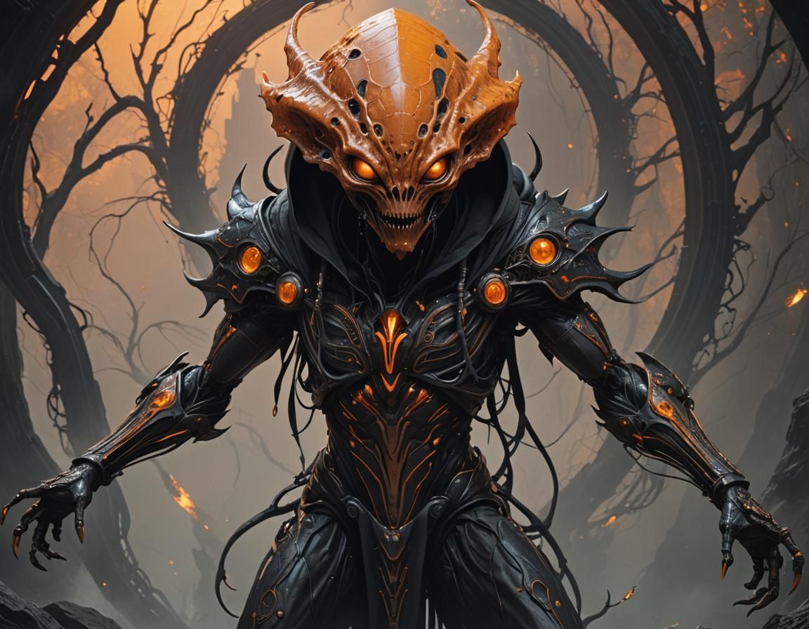 ORANGE ALIEN - AI Generated Artwork - NightCafe Creator